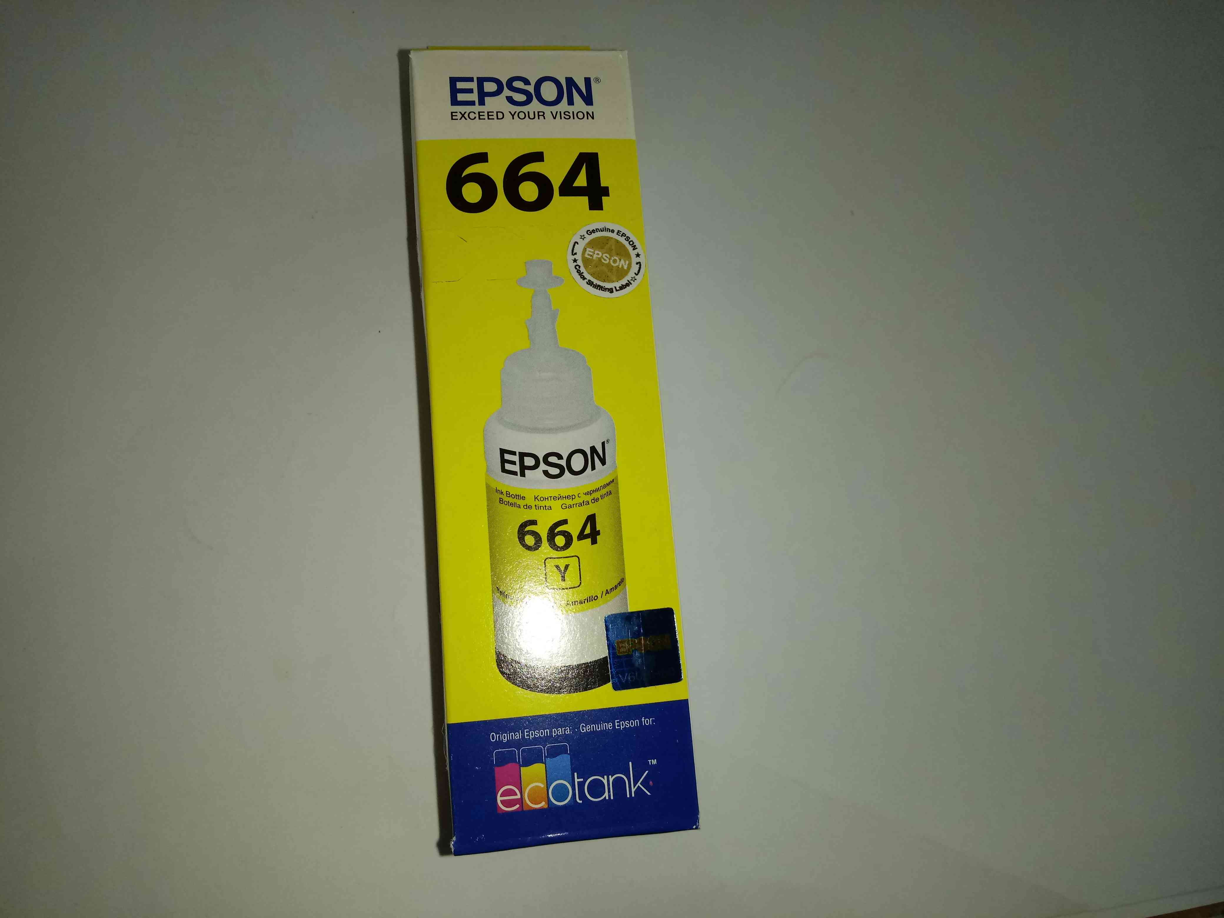 Tinta impressora Epson 664 yelow - Material Escolar+Suprimentos de Escritório.
