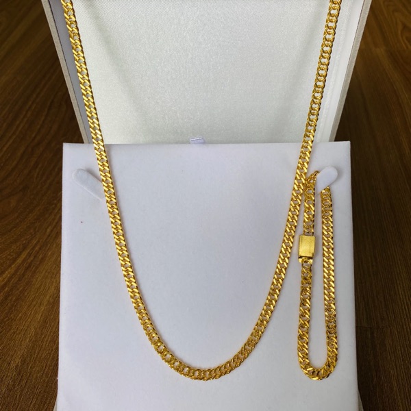 Conjunto Grumett Dupla 6 mm Banhados a Ouro 18k - King Shop