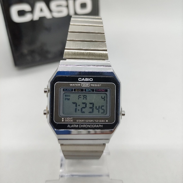 Relógio Casio Vintage A700 Prata Fundo Preto - RELOJOARIA CARVALHO