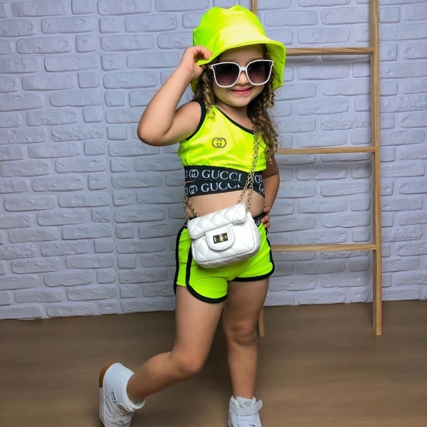 Conjunto 2 4 6 com chapéu - Mini Stylo Griffe's Verão