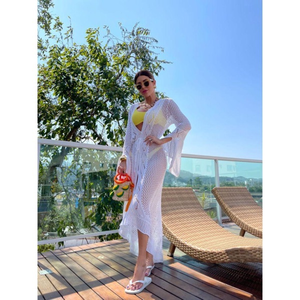 65789 Saida de Praia - Vestido Aberto c/Botão AF01789 - Ademar Malhas ...