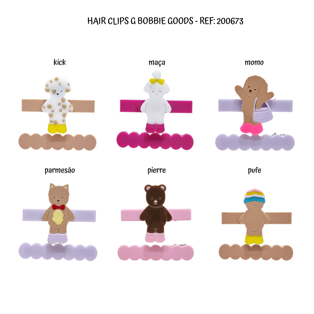 002. HAIR CLIPS G BOBBIE GOODS - ACRÍLICOS