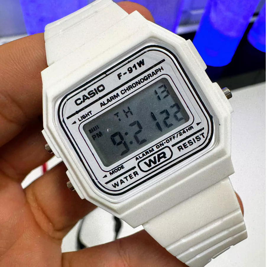 Relógio Casio Vintage Branco Borracha Basico - TERRARI Store